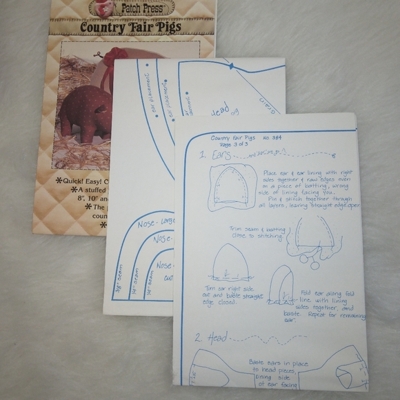 Patch Press Patterns | Office | Pattern Patch Press Country Fair Pigs ...